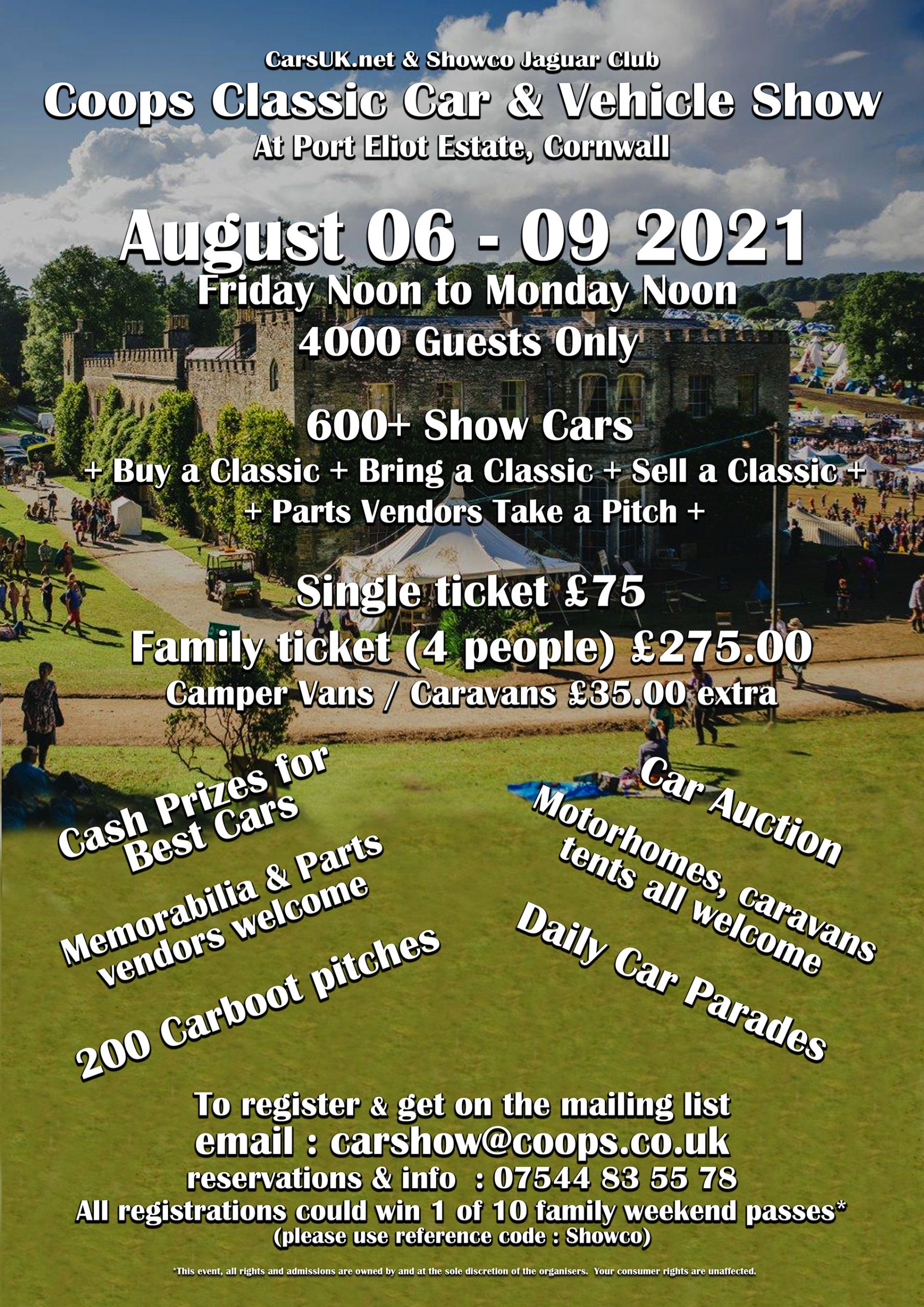 Coops Classic Car Show 2021 Port Eliot - Coops Insurance